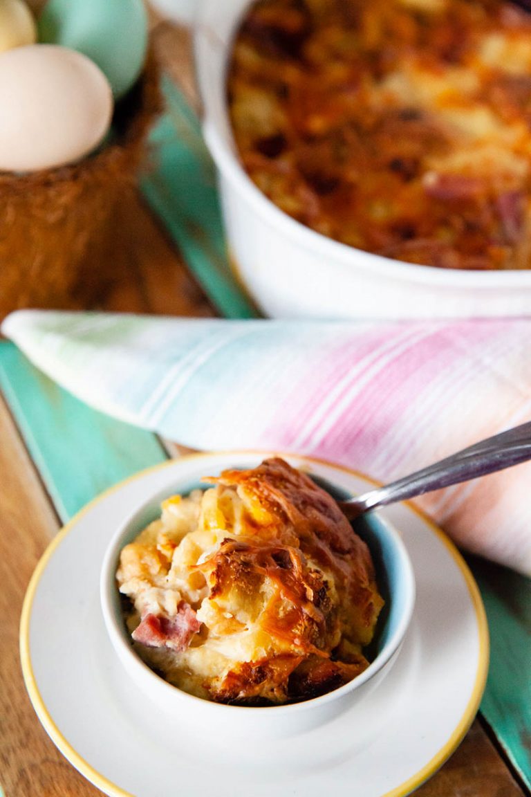 Ham and Cheese Bread Pudding | Food Bloggers of Canada